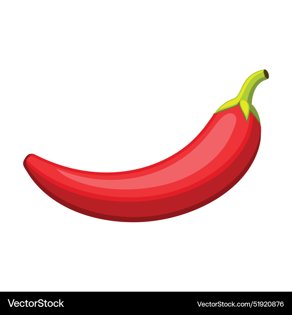 Red banana fruit flat on white background Vector Image