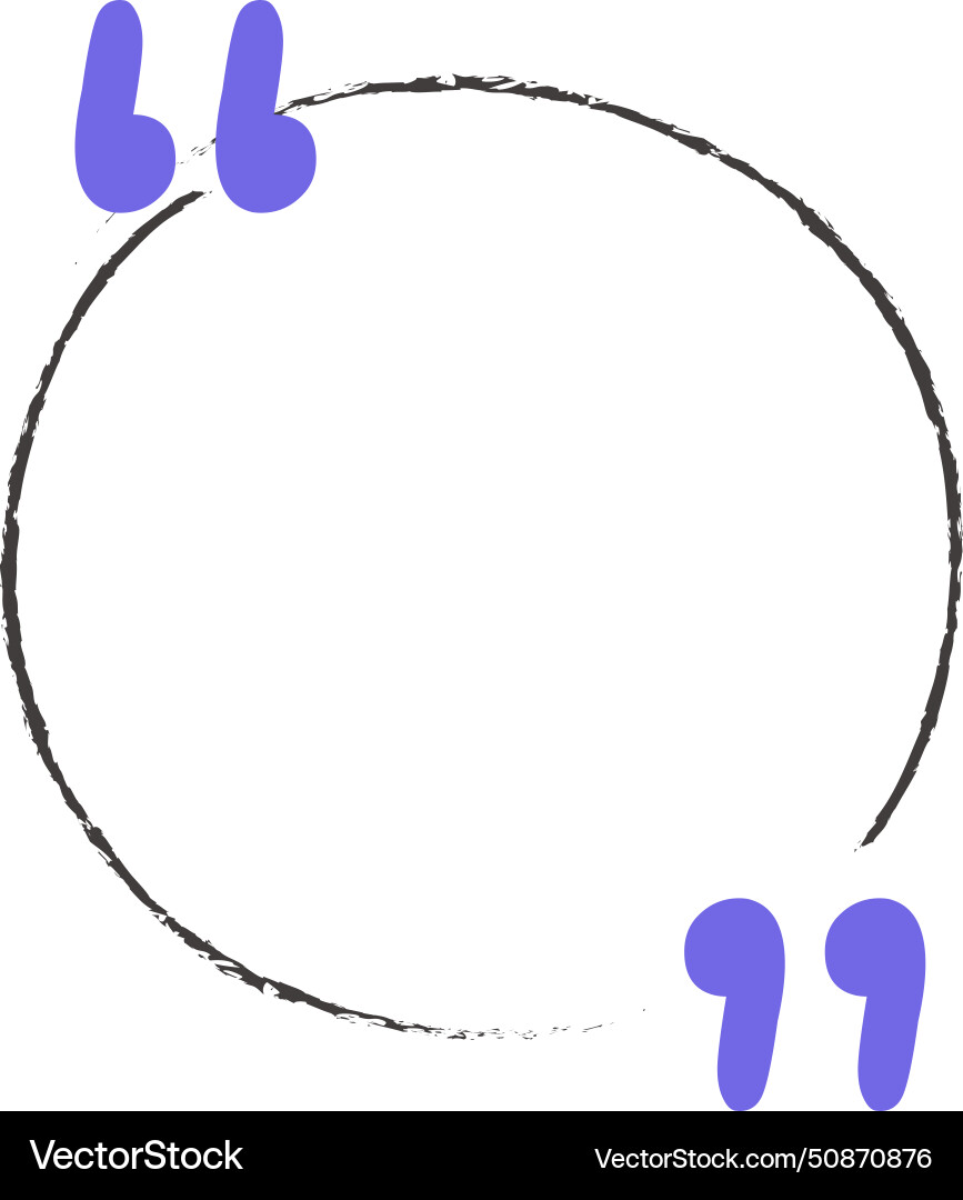 Round quote frame Royalty Free Vector Image - VectorStock