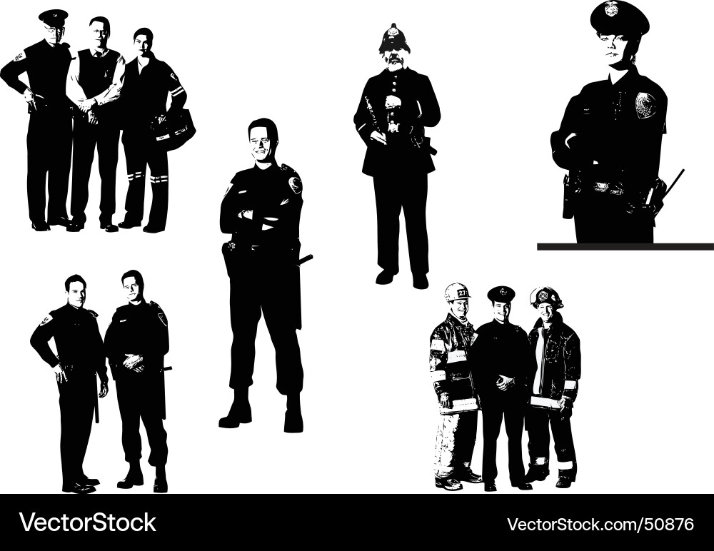 Two Male Police Officers Royalty Free Vector Image