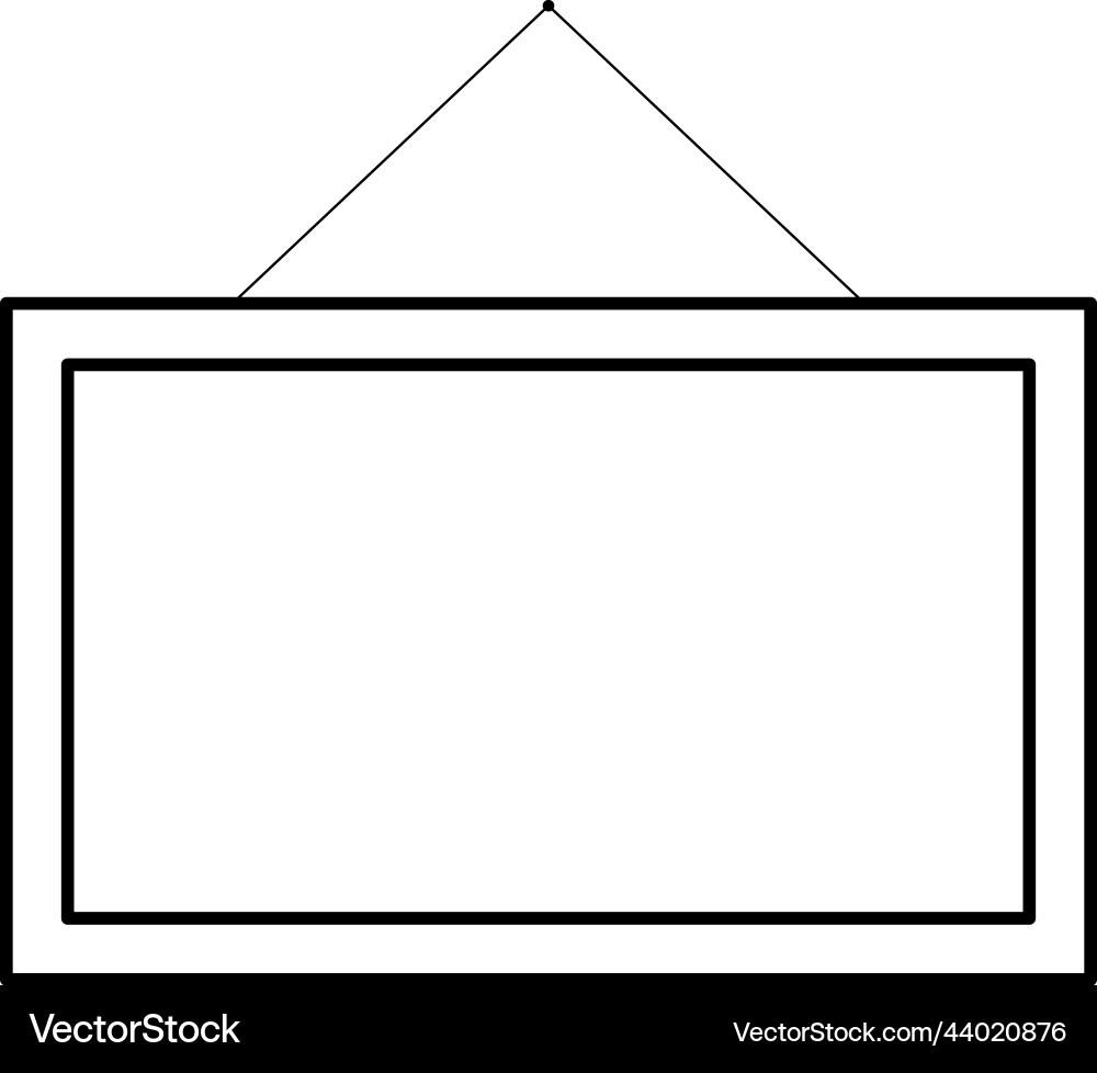 Wall picture frame icon Royalty Free Vector Image