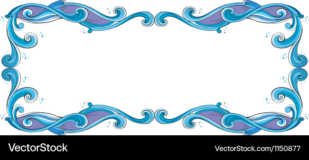 A blue and violet border Royalty Free Vector Image
