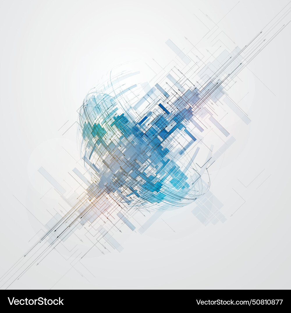 Abstract space computer cyber high technology Vector Image