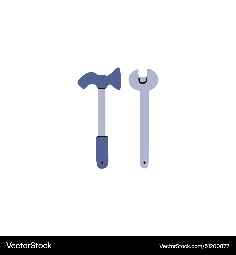 Art of construction tools in flat style on Vector Image