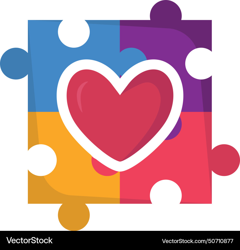 Autism Puzzle - Spectrum of Hope Royalty Free Vector Image