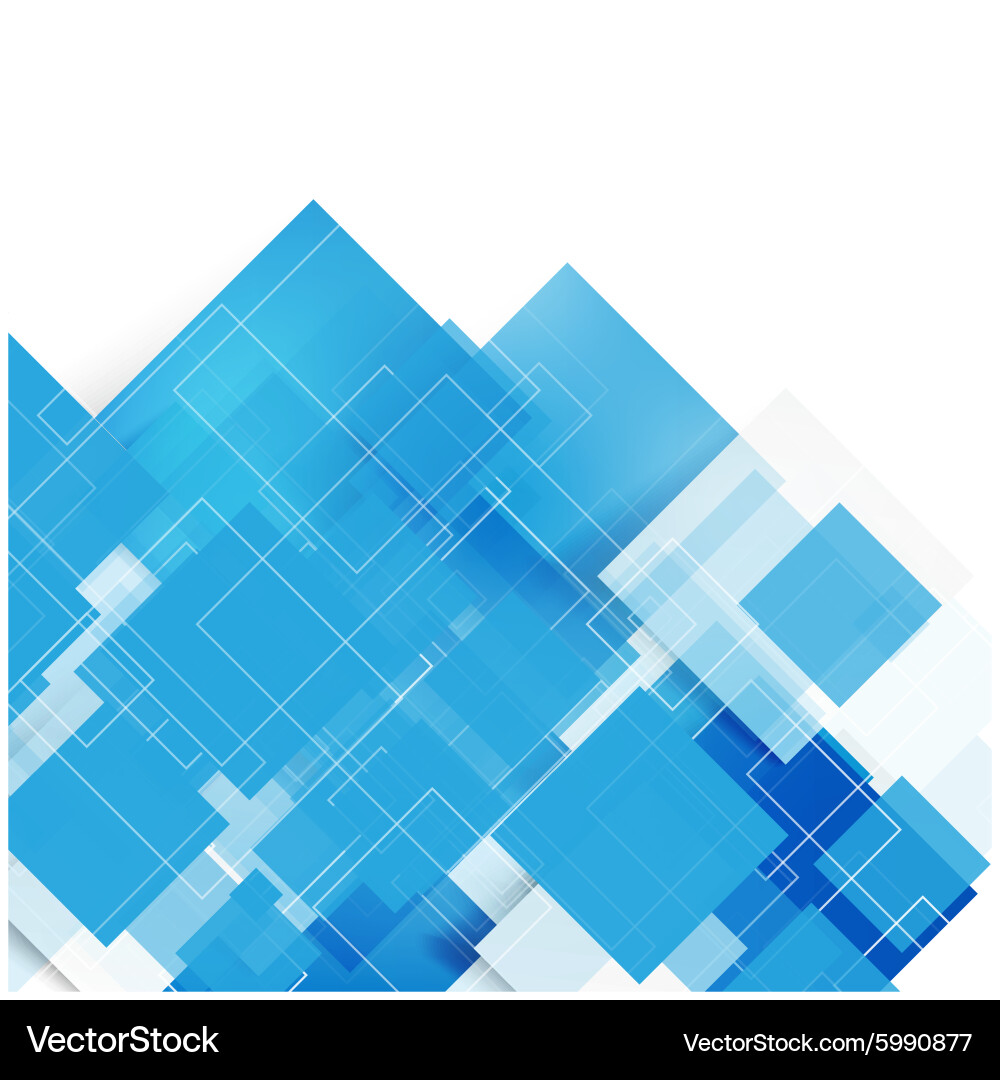 Blue squares abstract background Royalty Free Vector Image