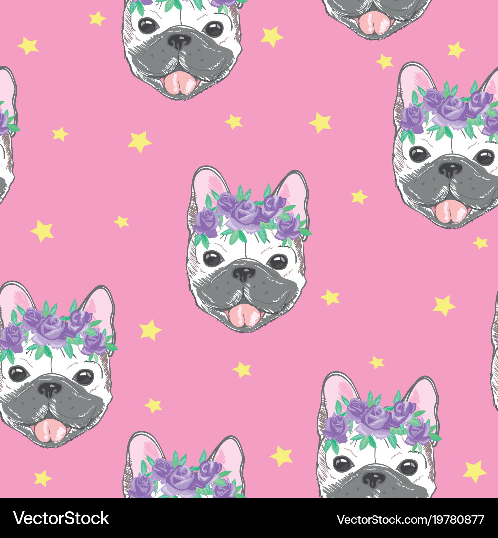Character design pattern background of head Vector Image