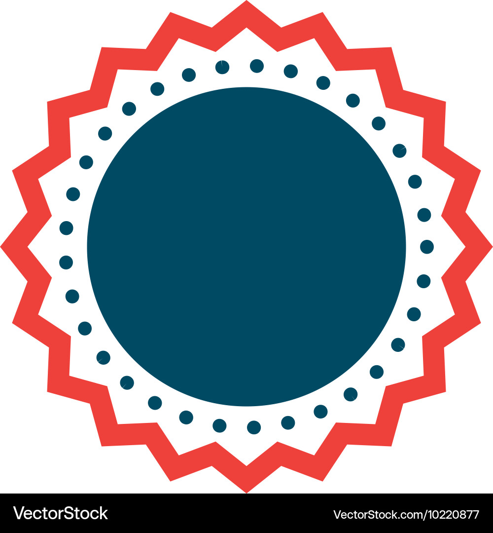 Circle seal frame icon Royalty Free Vector Image