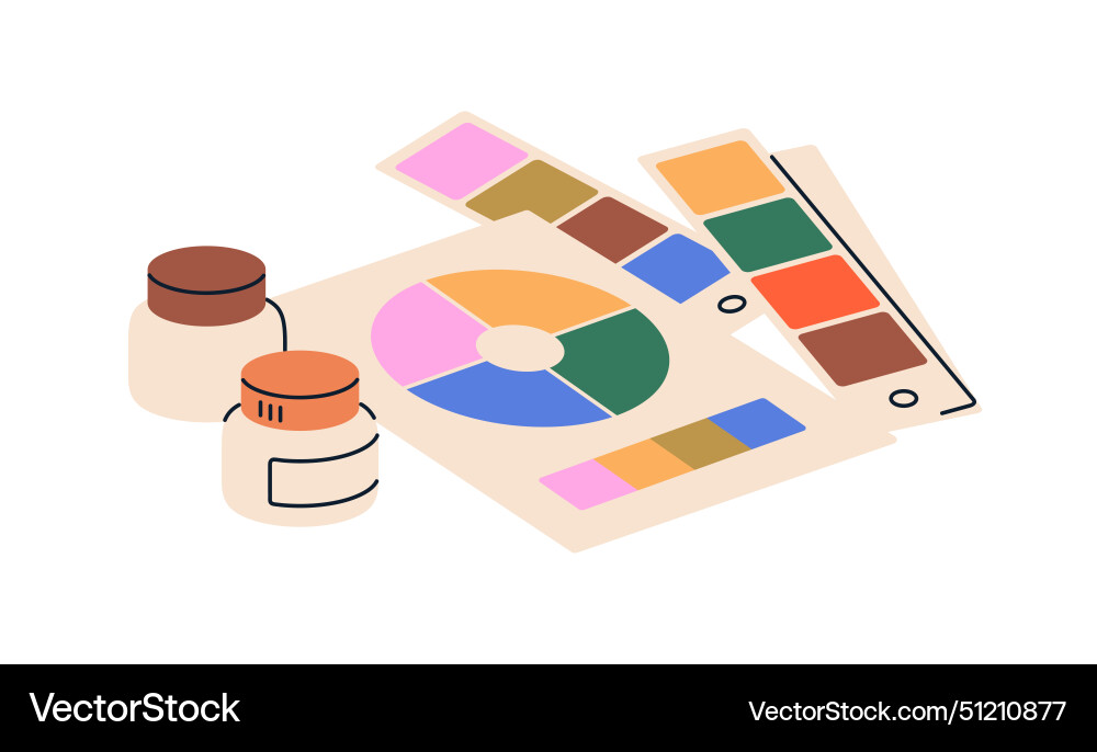 Colour palette swatch paint sampler color wheel Vector Image