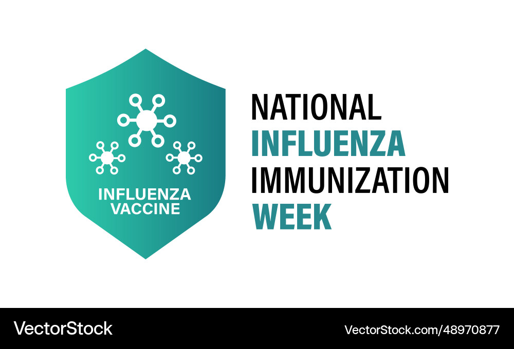 National influenza vaccination week Royalty Free Vector