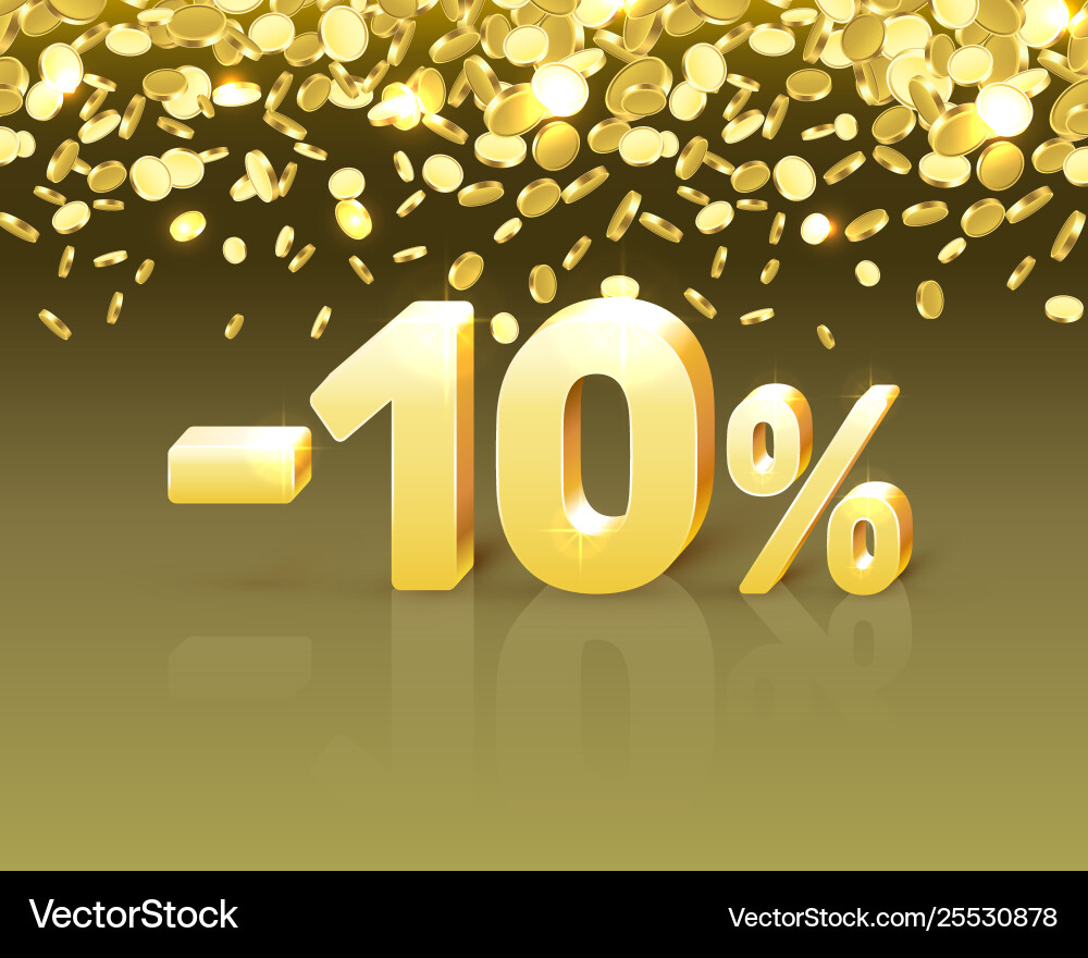 Big discount action with share Royalty Free Vector Image