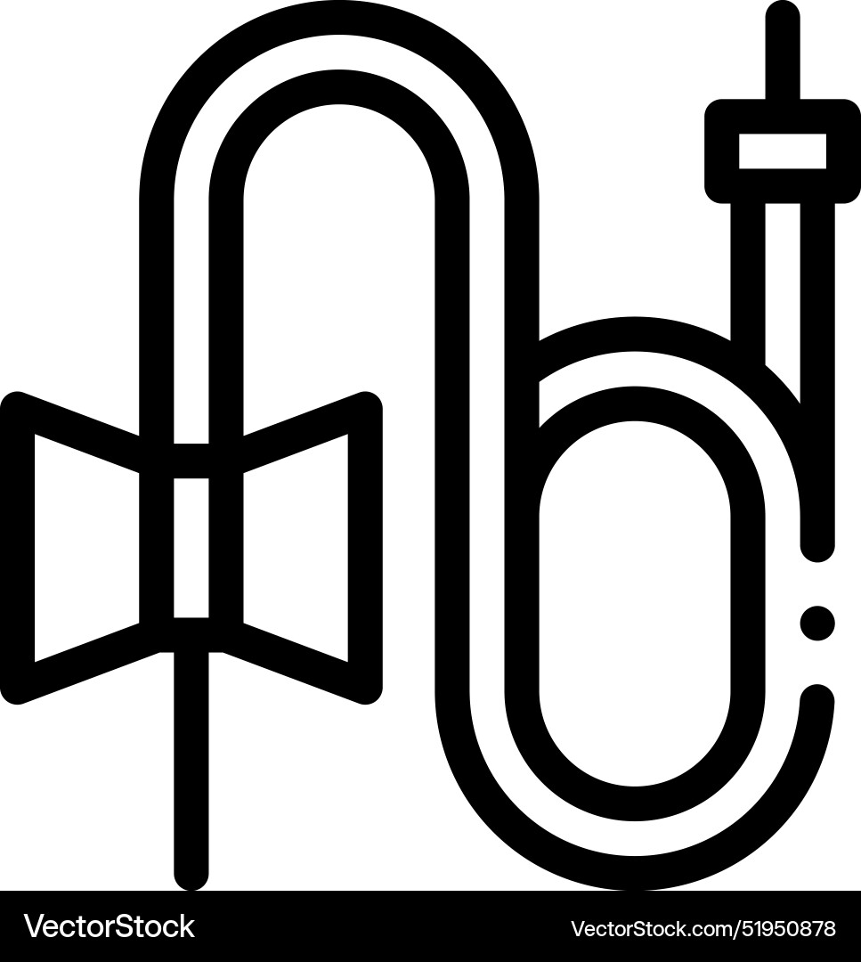 Catheter icon thin linear style design isolated Vector Image