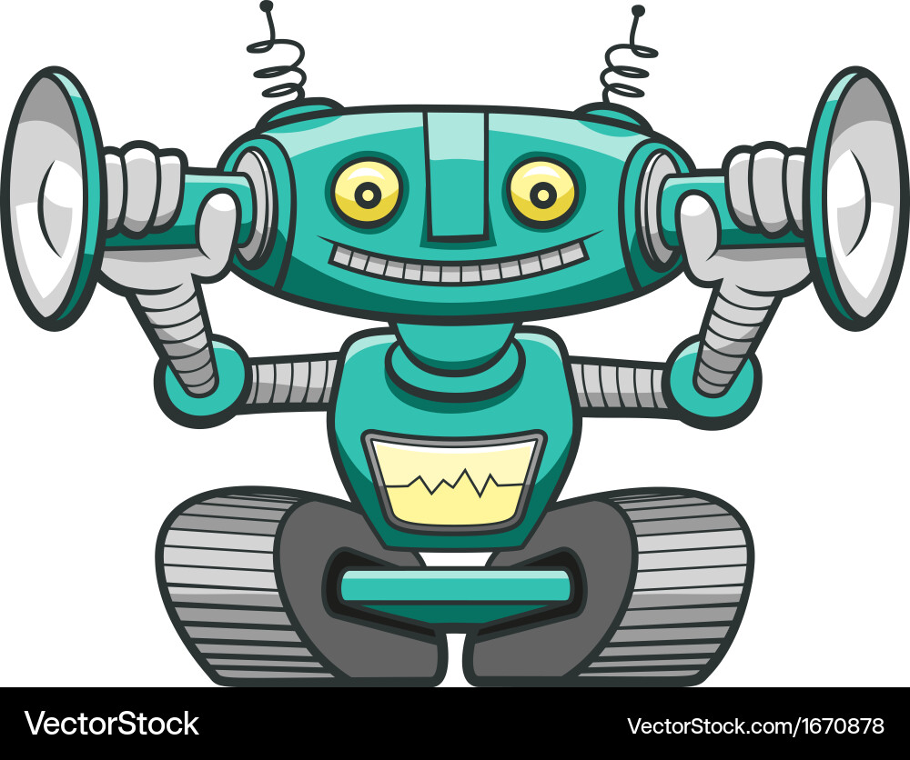 Green robot Royalty Free Vector Image - VectorStock