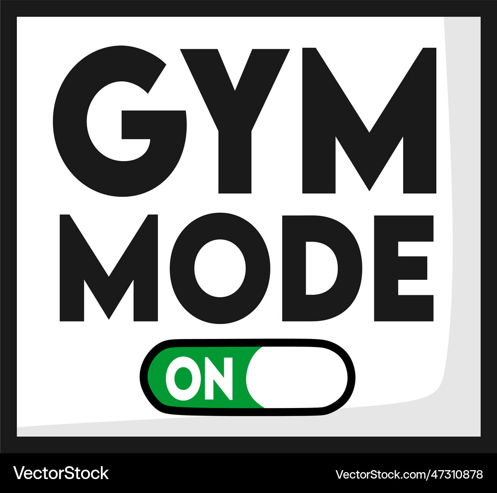 Gym mode with white background Royalty Free Vector Image