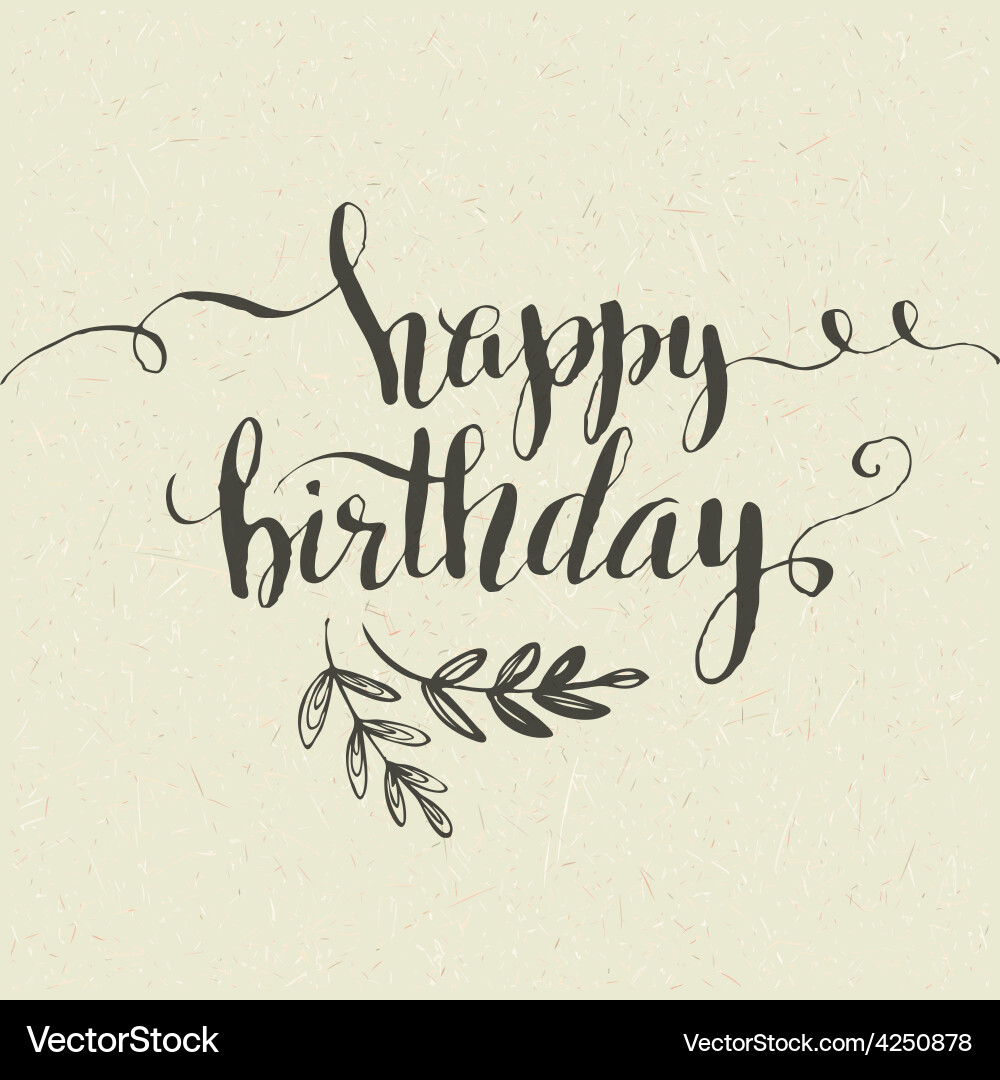 Happy birthday hand-drawn card Royalty Free Vector Image