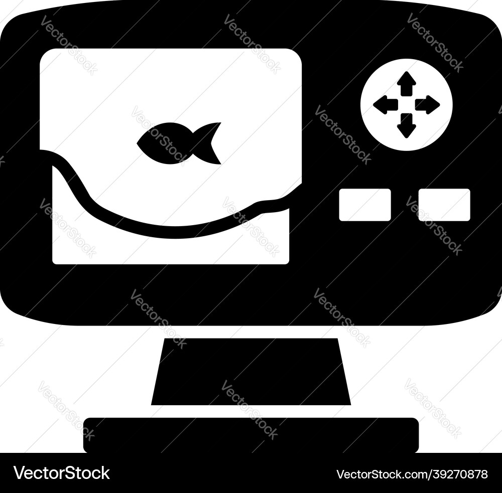 Icon of echo sounder Royalty Free Vector Image