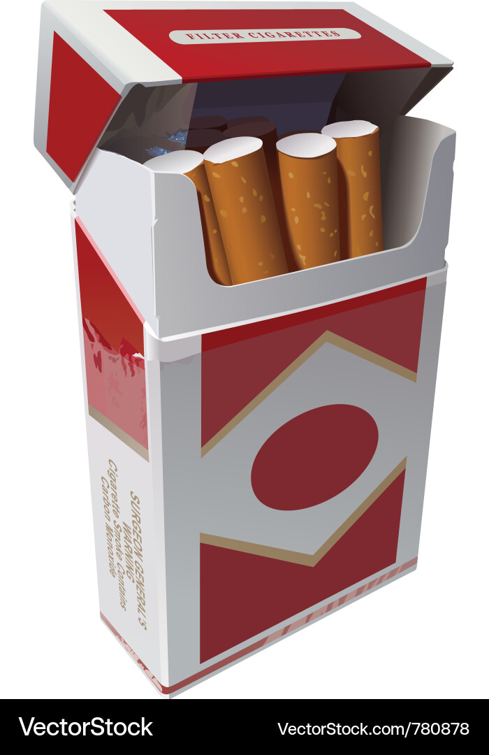 Open Cigarette Pack Royalty Free Vector Image - VectorStock