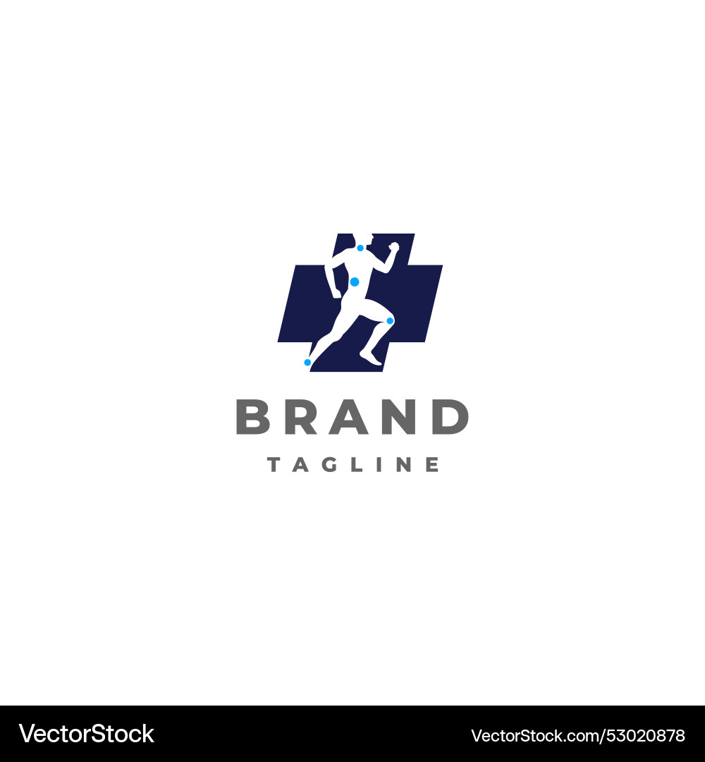 Orthopedic surgery injury point logo design Vector Image