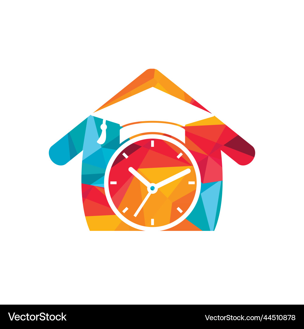 Study time logo design template Royalty Free Vector Image