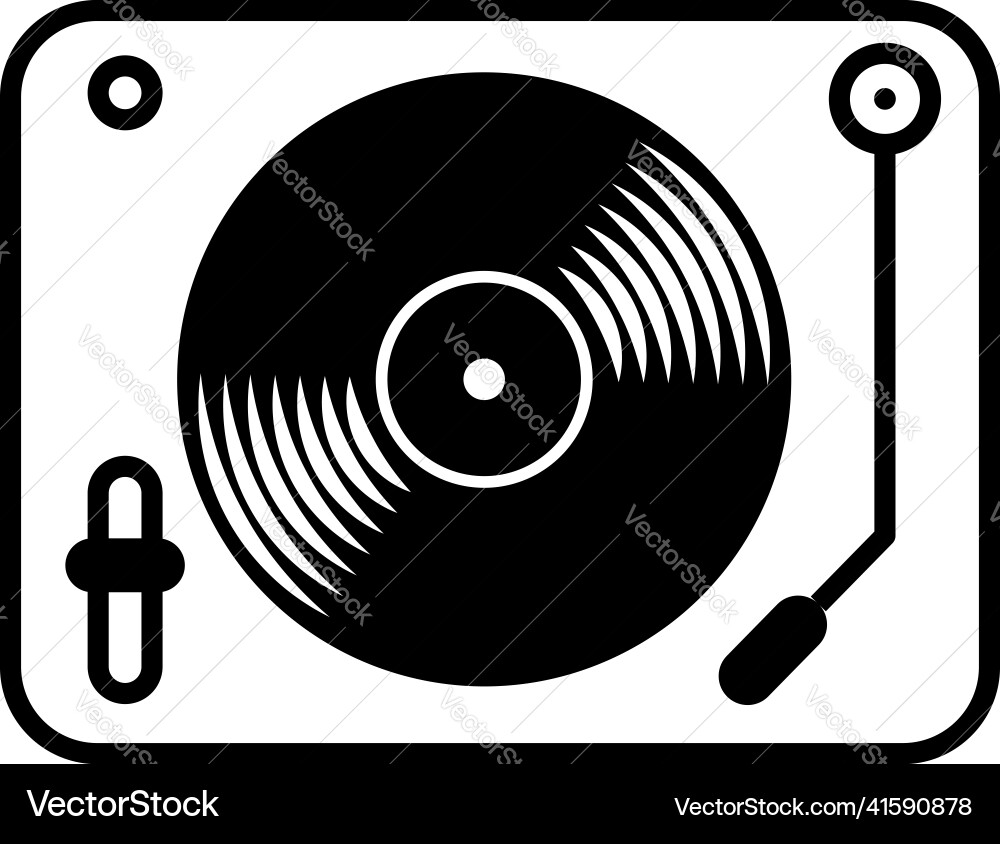 Turntable vinyl record player Royalty Free Vector Image