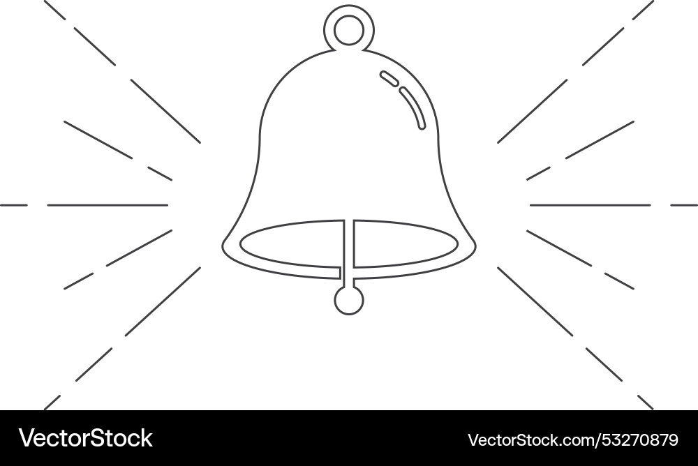 Bell icon logo Royalty Free Vector Image - VectorStock