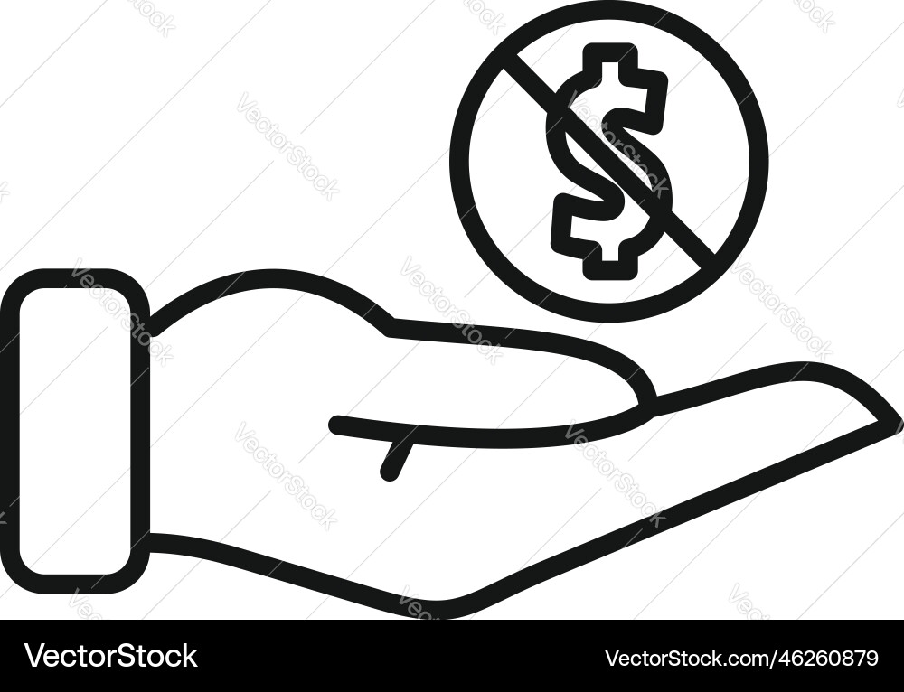 Care payment icon outline card error Royalty Free Vector