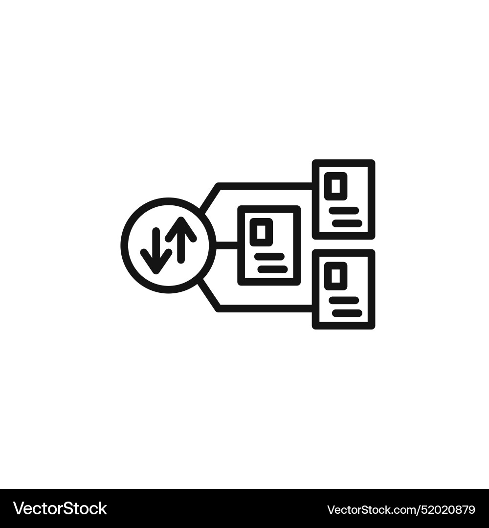 Case priority icon outline collection in black Vector Image
