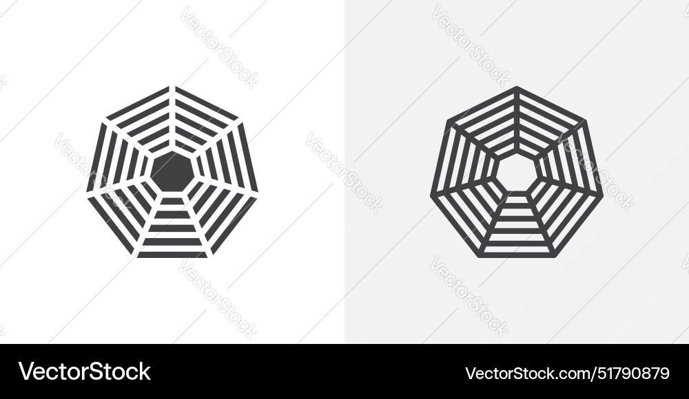 Chart-radar line icon set Royalty Free Vector Image