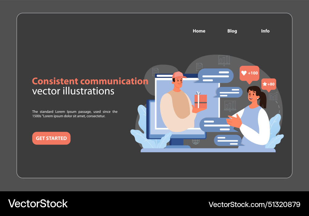 Consistent brand communication an inviting Vector Image