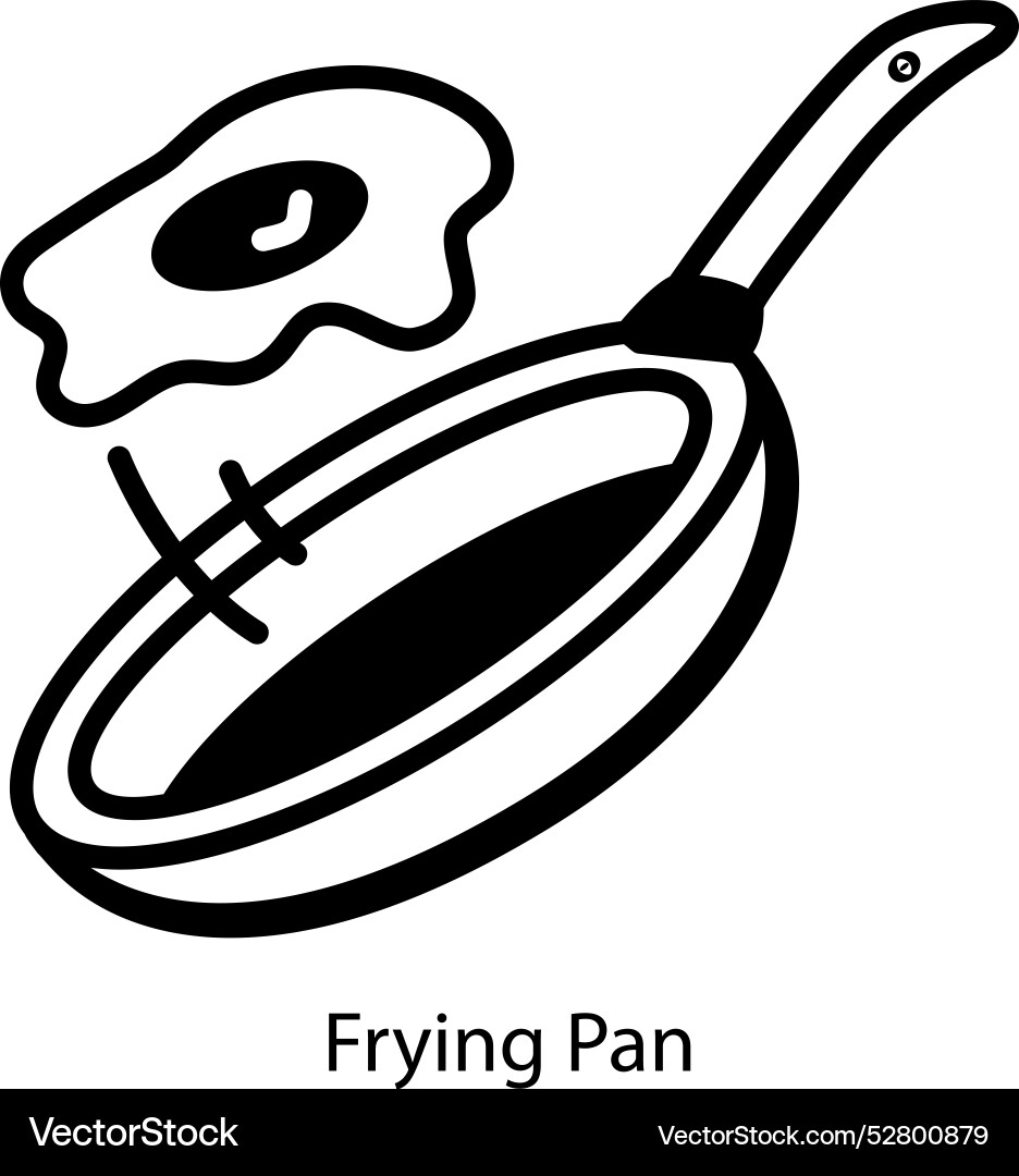 Frying pan Royalty Free Vector Image - VectorStock