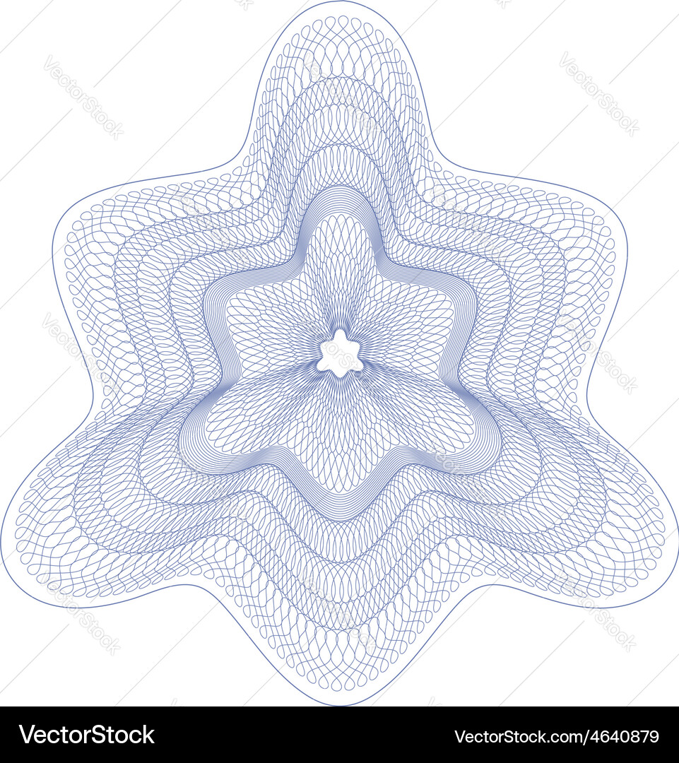 Guilloche Rosette Pattern Royalty Free Vector Image