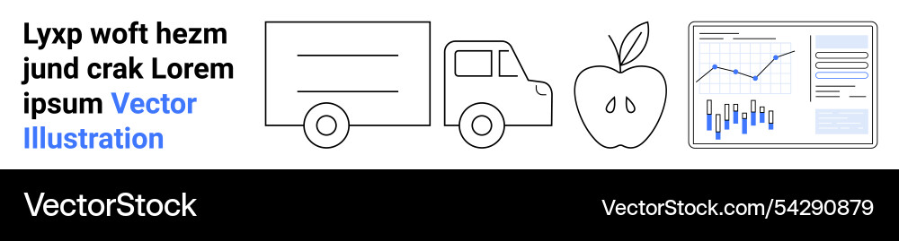Logistics and supply chain management with Vector Image