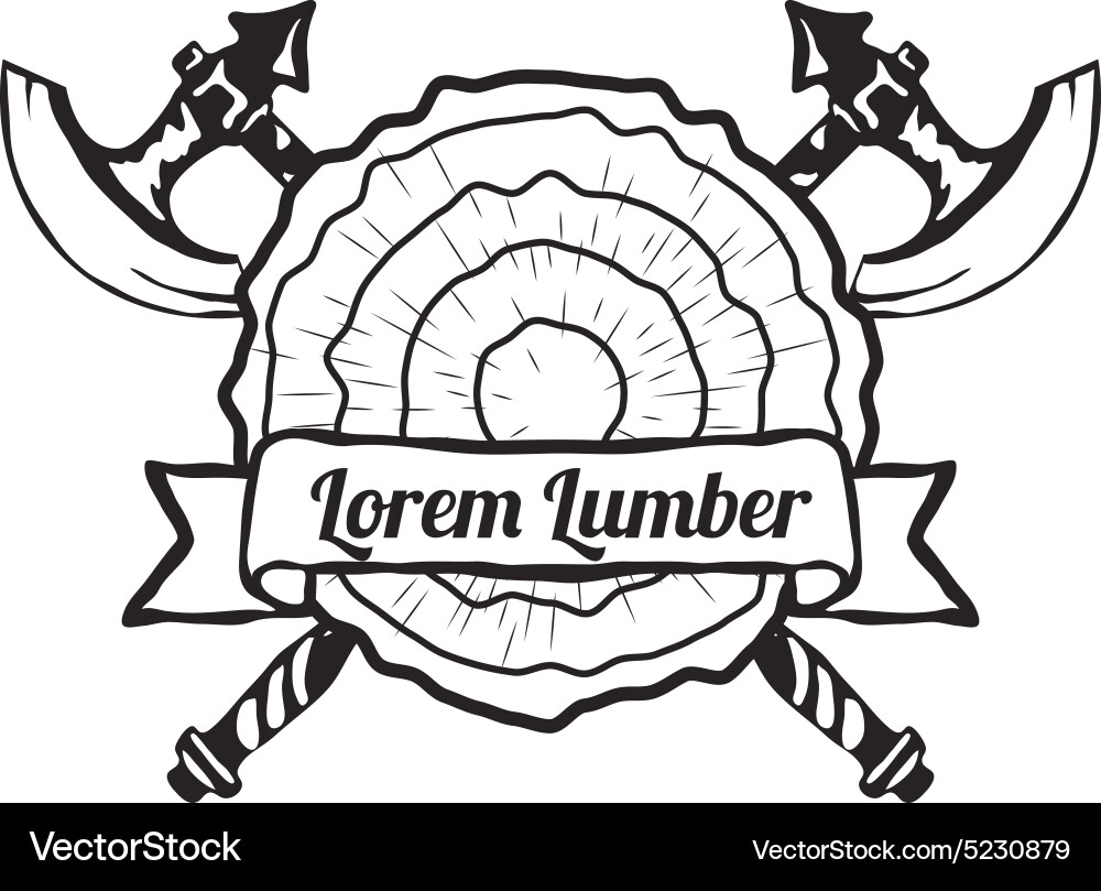 Lumber shop label design elements Royalty Free Vector Image