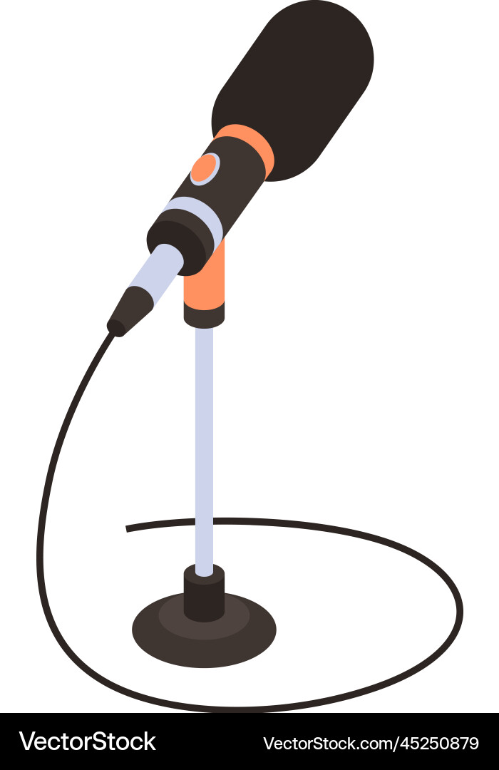 Microphone isometric icon Royalty Free Vector Image