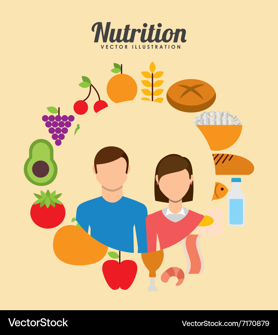Nutrition and health design Royalty Free Vector Image