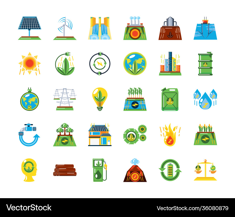 Renewable energy source clean sustainable Vector Image