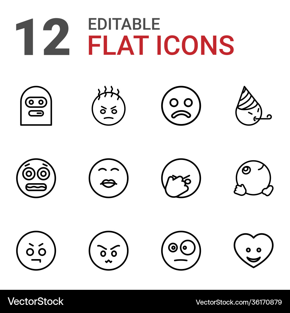 Smiley Icons Lizenzfreies Vektorbild - VectorStock
