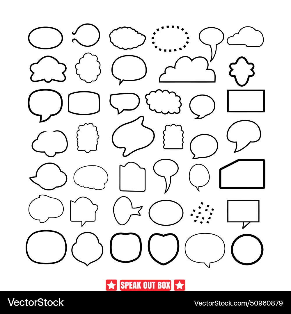 Speak freely versatile out box graphics pack Vector Image