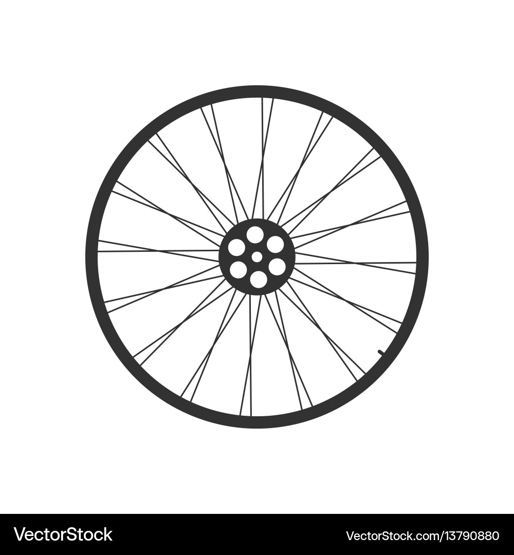 Bicycle wheel icon Royalty Free Vector Image - VectorStock