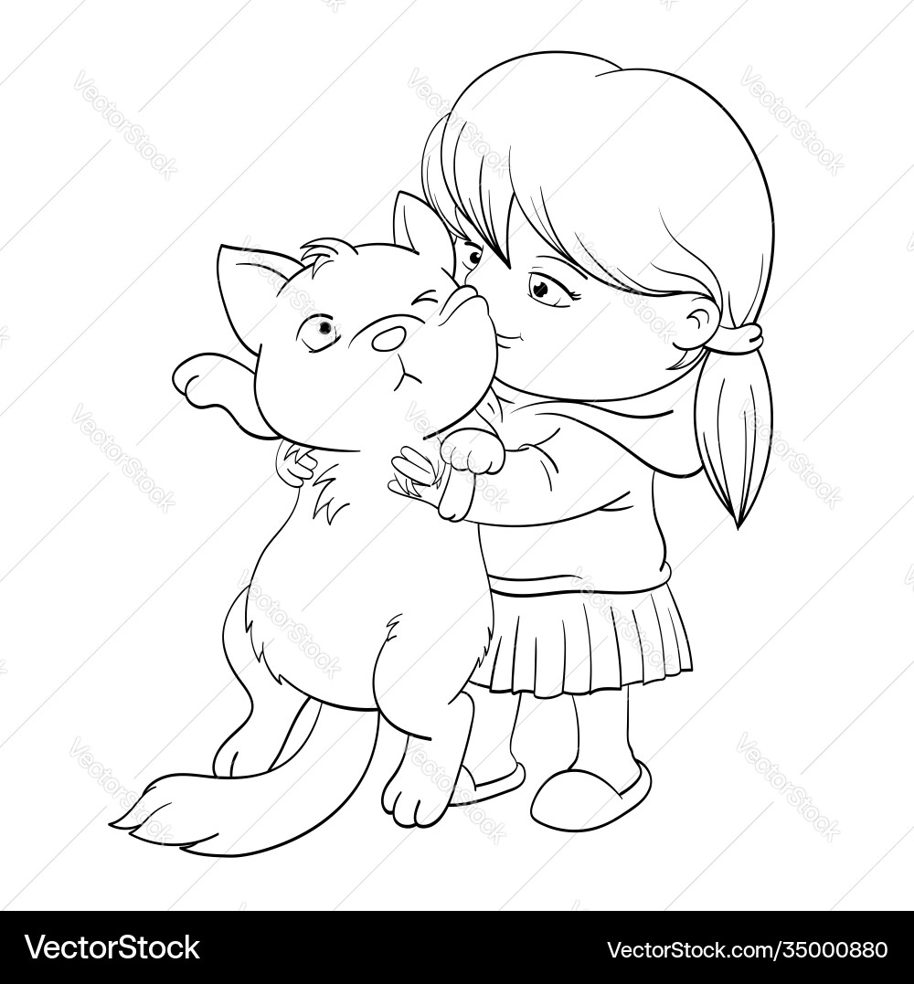 Black and white pattern for coloring best friends Vector Image