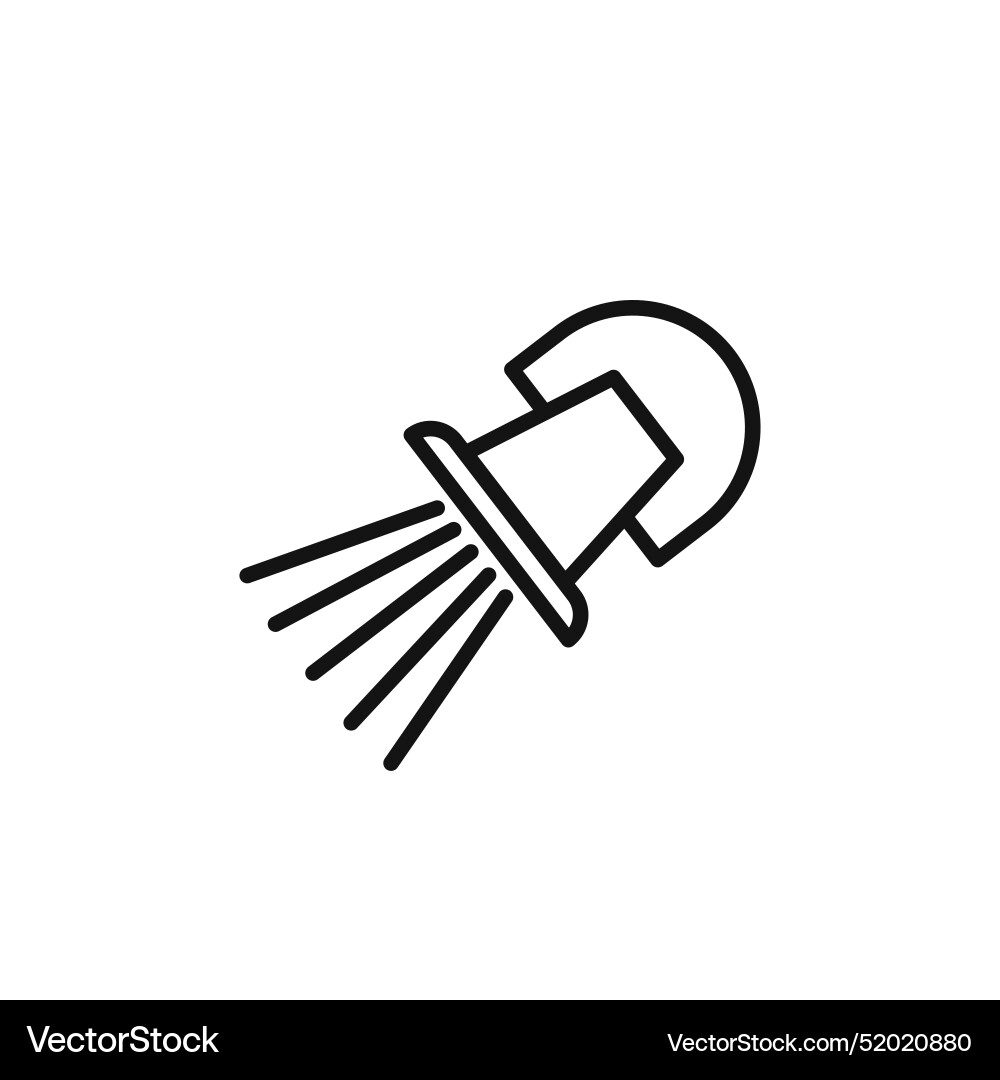 Ceiling spotlight icon outline collection in black