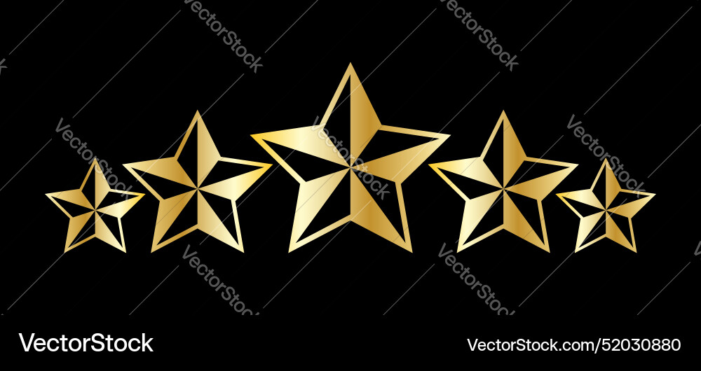 Five stars icon Royalty Free Vector Image - VectorStock