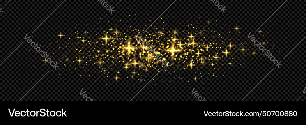 Golden Firefly Sparkle Effect Royalty Free Vector Image