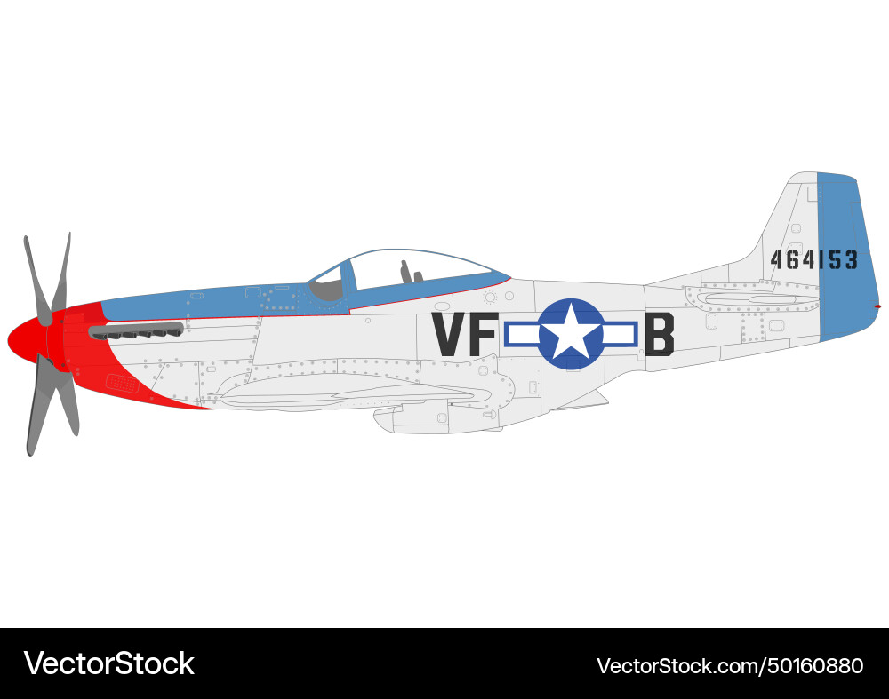 P51 mustang (50160880) – Royalty-Free Vector | VectorStock