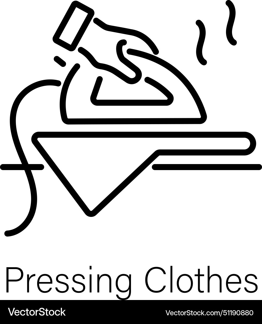 Pressing clothes Royalty Free Vector Image - VectorStock