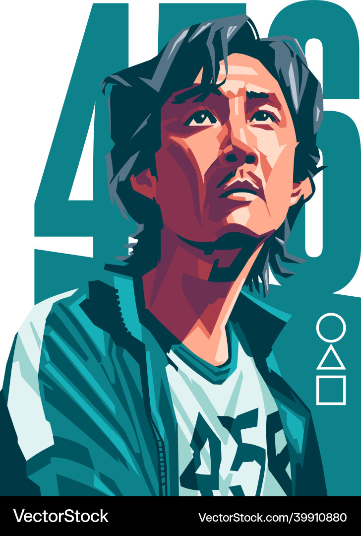 Squid Game Gi-Hun Royalty Free Vector Image - VectorStock