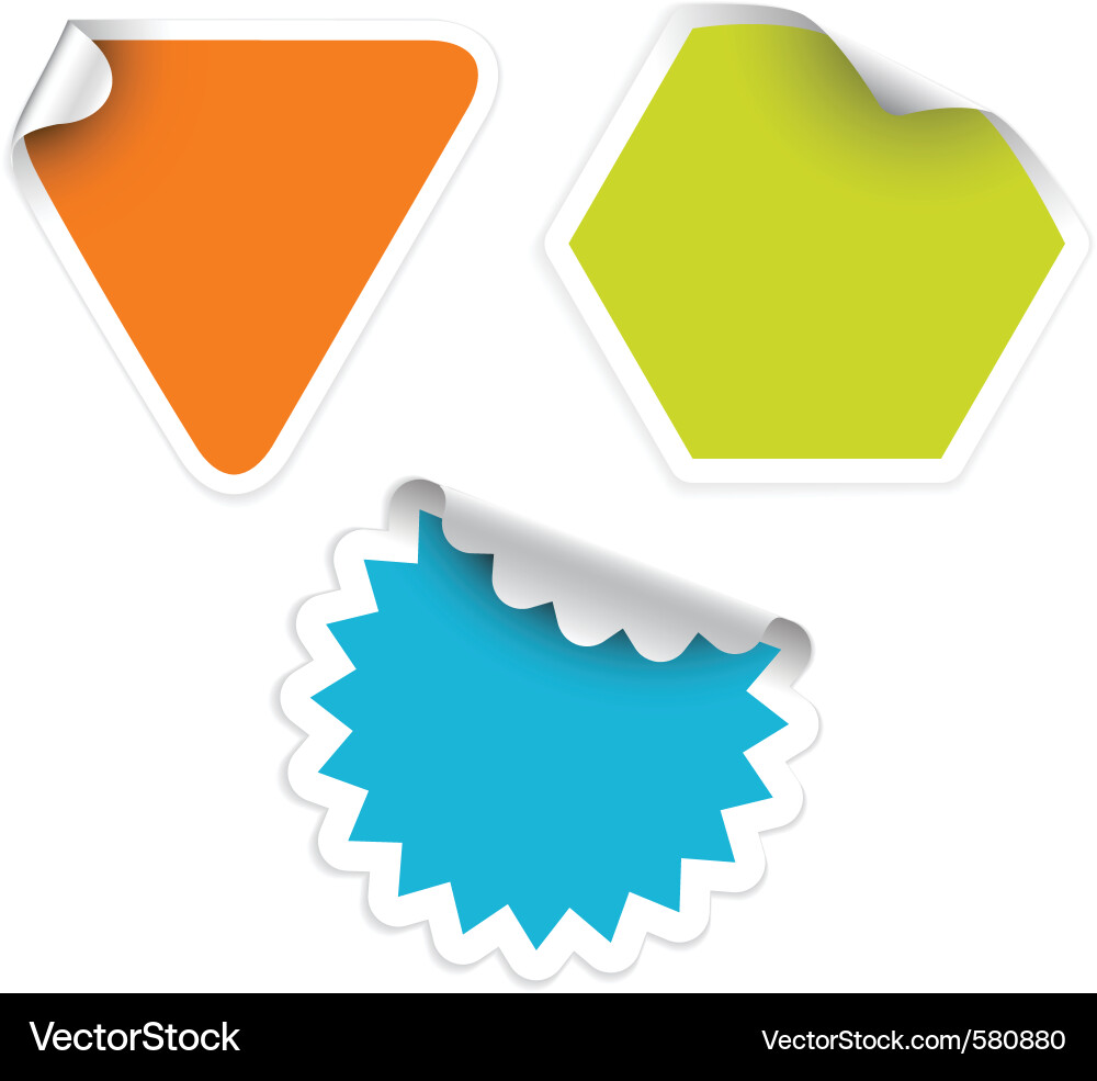Sticker labels Royalty Free Vector Image - VectorStock