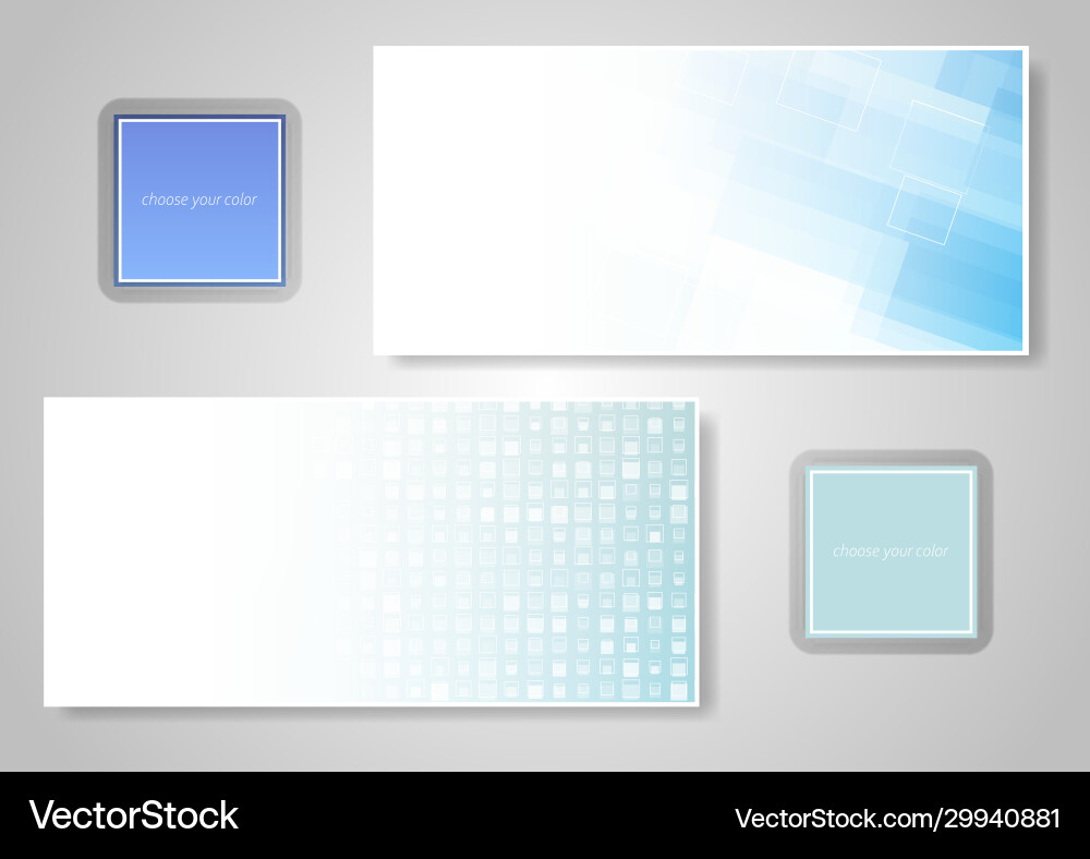 Abstract various colorful header set collection Vector Image