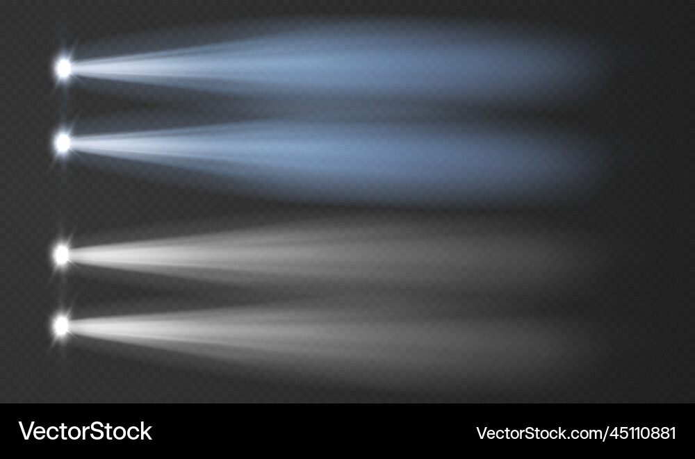 Automotive light glow transport led spotlight Vector Image