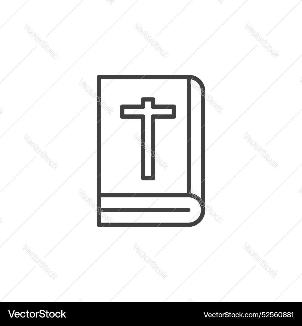 Bible icon set on white background Royalty Free Vector Image