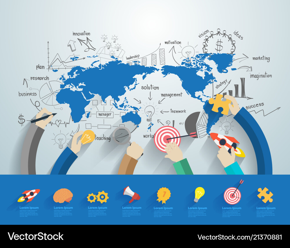 Business people working office corporate team Vector Image